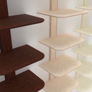 Floating Sneakers Shoes Display, Wooden Shelves, Birch Plywood Sneaker ...