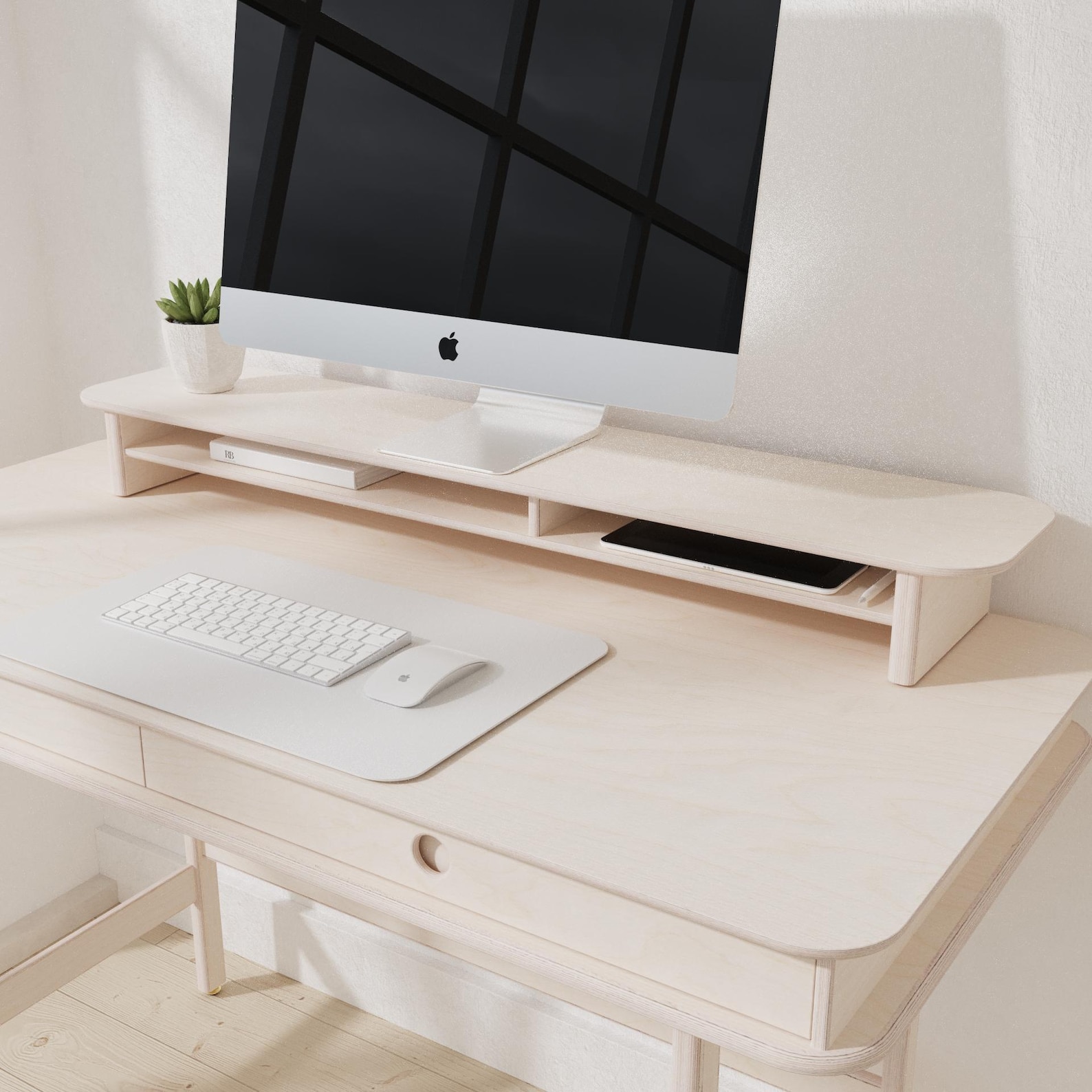 Birch Plywood Monitor Stand - Desk Shelf - Monitor Riser - Wood Monitor ...
