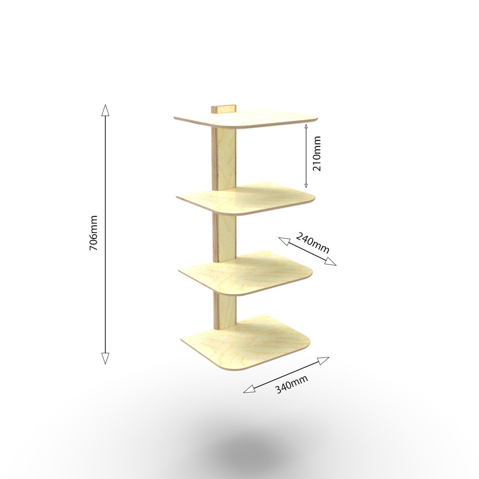 Floating Sneakers Shoes Display, Wooden Shelves, Birch Plywood Sneaker ...