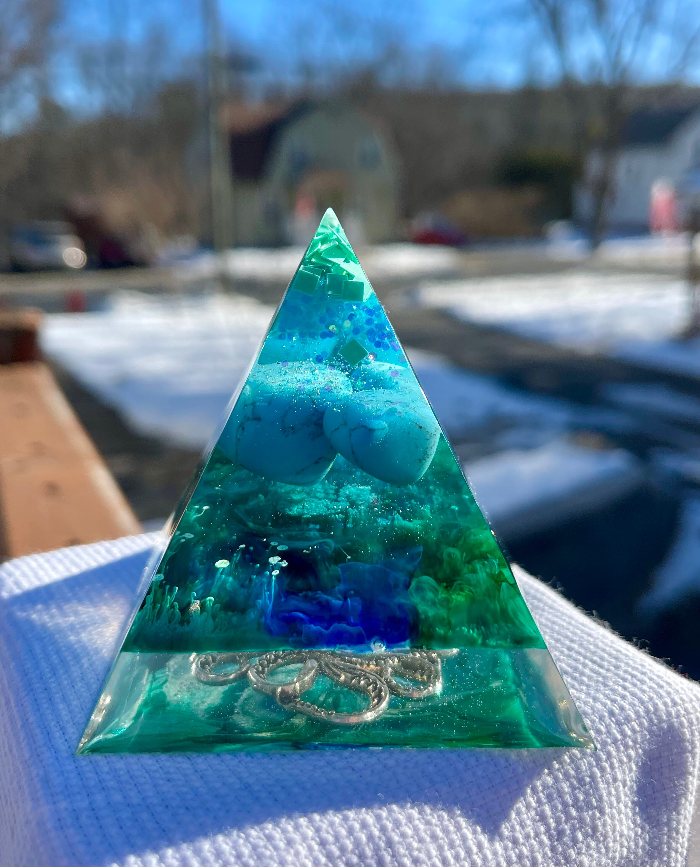Oceans and Octopi Resin Orgonite Pyramid - Etsy