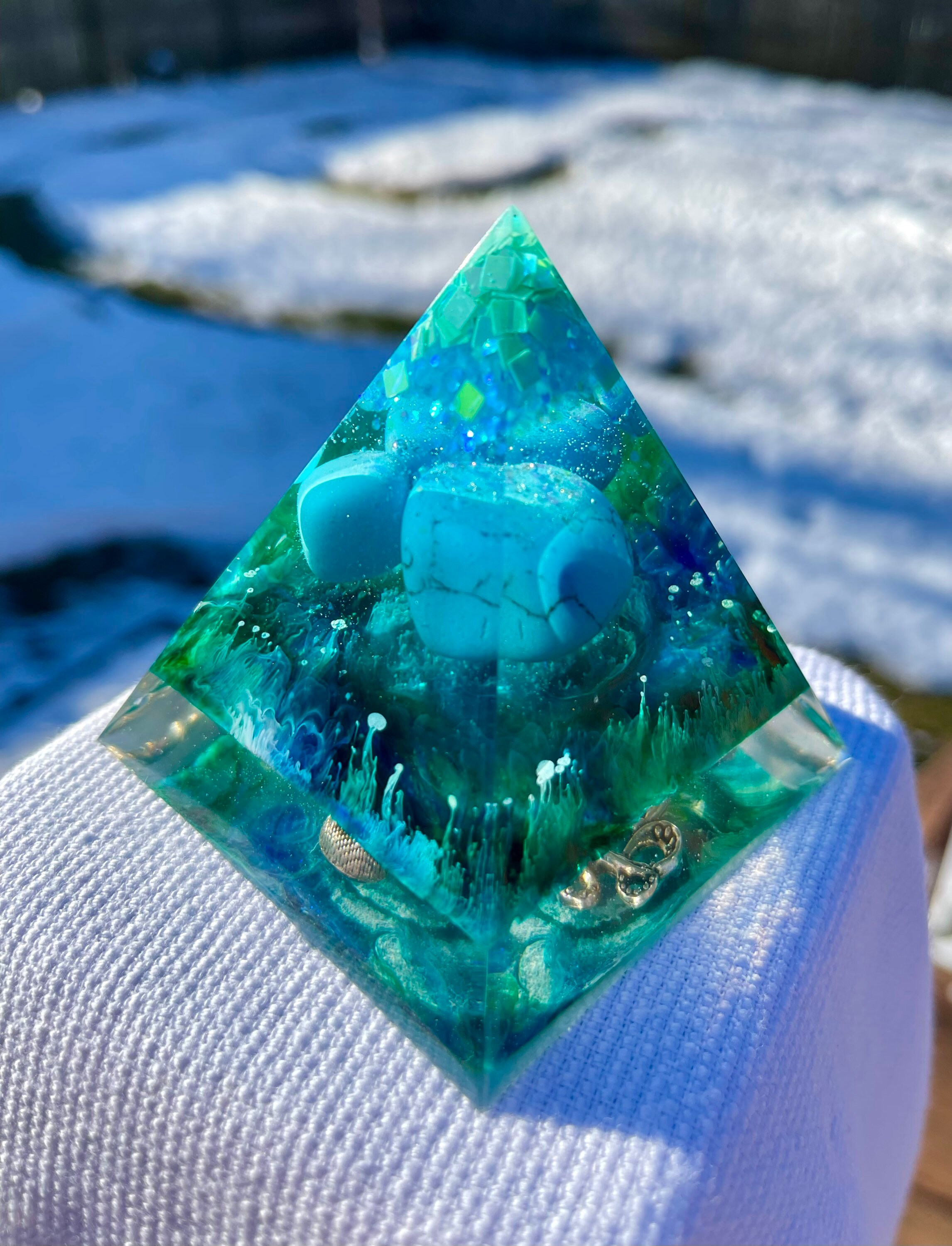 Oceans and Octopi Resin Orgonite Pyramid - Etsy