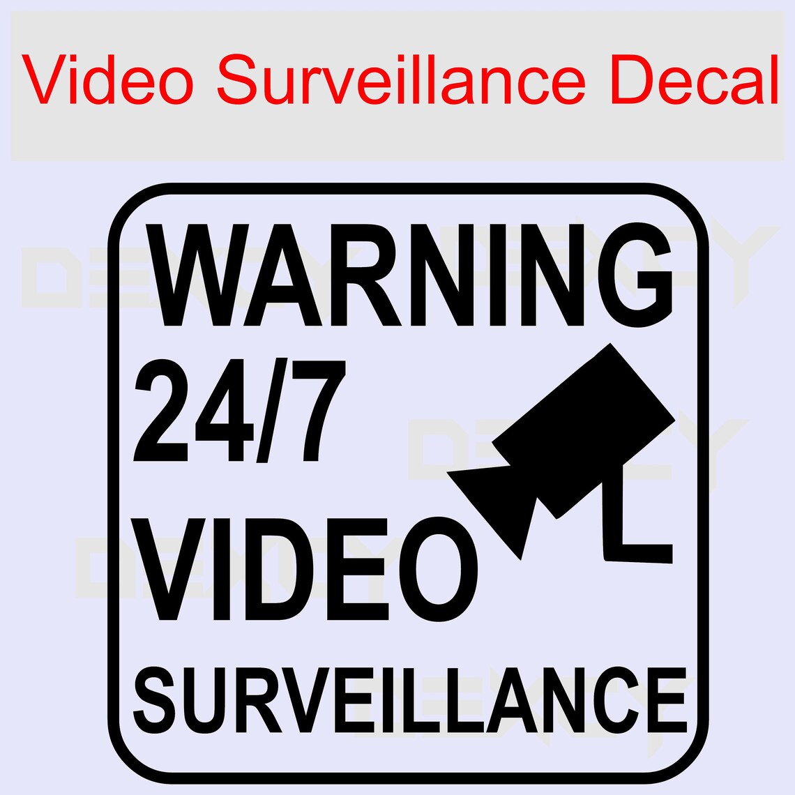 Video Surveillance Decal Security Camera Vinyl Sticker Custom - Etsy