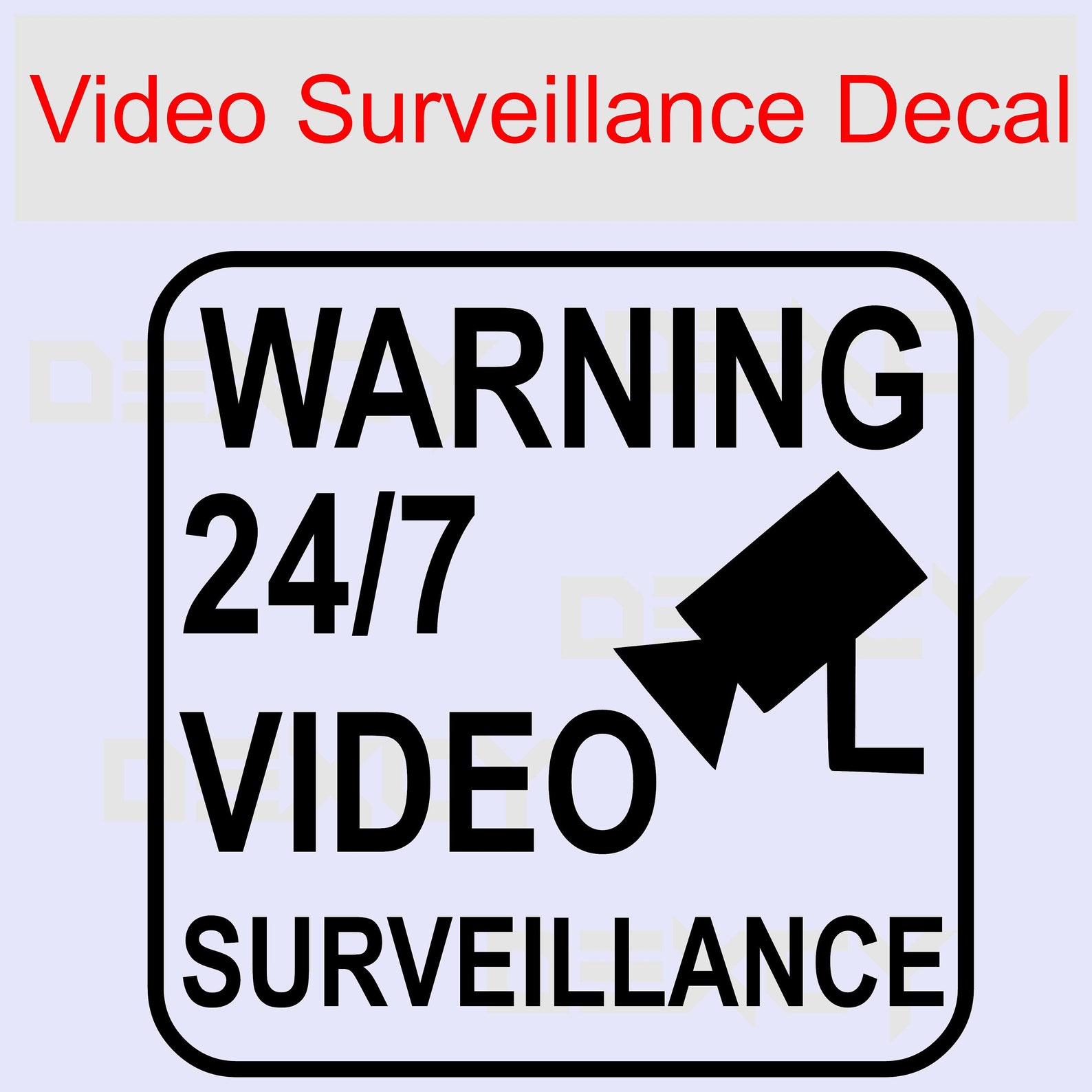 Video Surveillance Decal Security Camera Vinyl Sticker Custom - Etsy