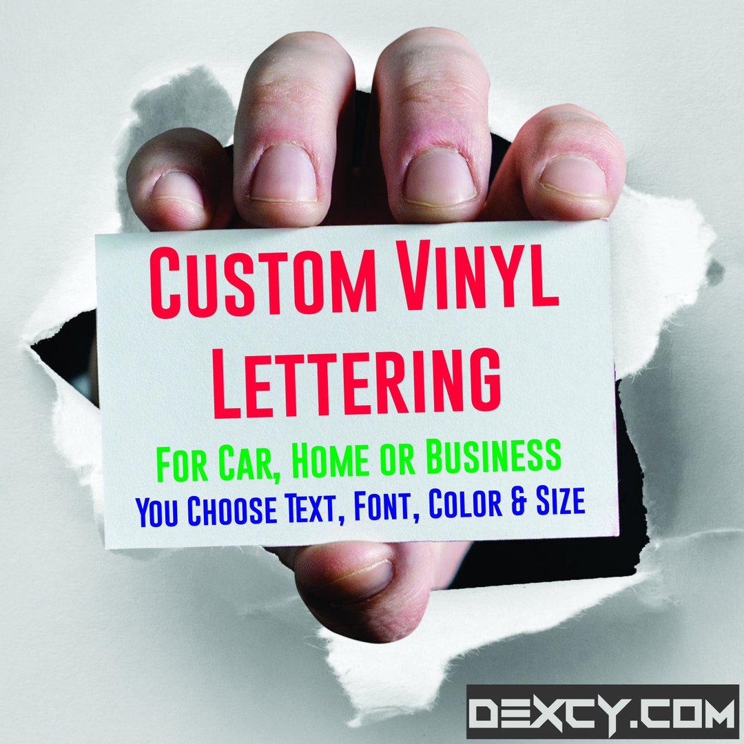 Custom Vinyl Lettering Decal for Home Car Business Text Sticker Vinyl ...