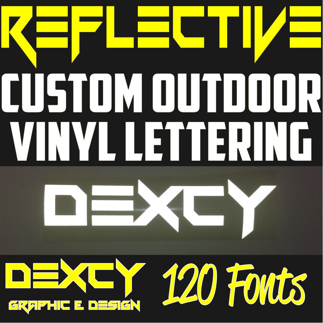 Custom Reflective Vinyl Decal Stickers Lettering. Custom Vinyl Letters ...