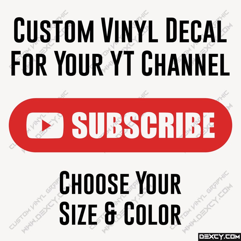 Youtube Channel Sticker - Etsy