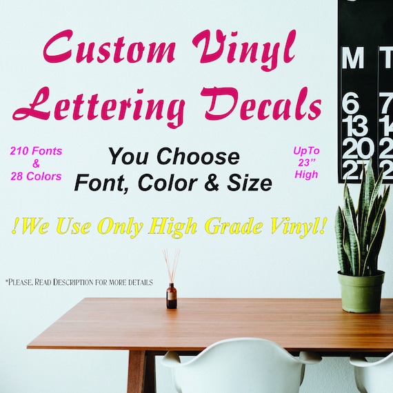 Custom Vinyl Decal Sticker Vinyl Lettering Custom Vinyl Decal - Etsy