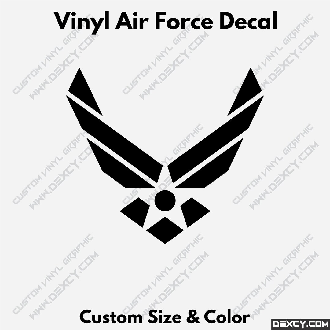 Air Force Decal, US Airforces Wings Emblem Logo Pilot Vinyl Army ...