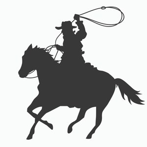 Cowboy Riding Horse Wall Decal Sticker Custom Vinyl Decal Stickers Car ...