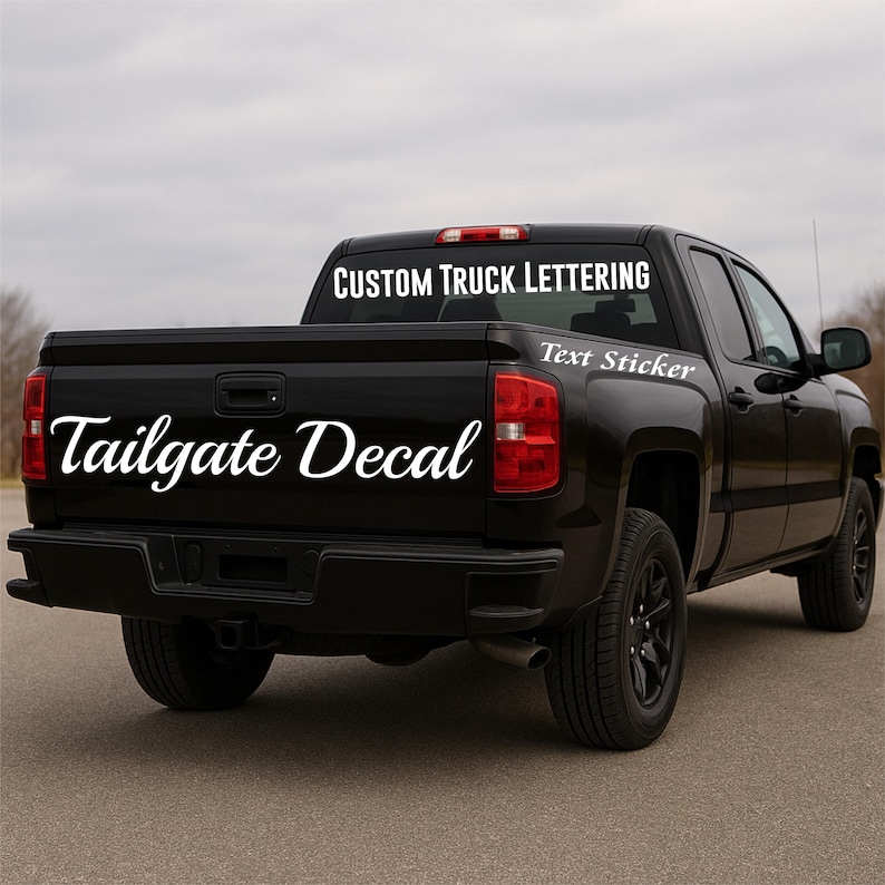Custom Truck Tailgate Decals – Personalized Vinyl Lettering & Stickers ...