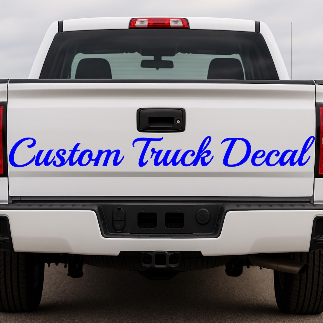 Custom Truck Tailgate Decals – Personalized Vinyl Lettering & Stickers ...