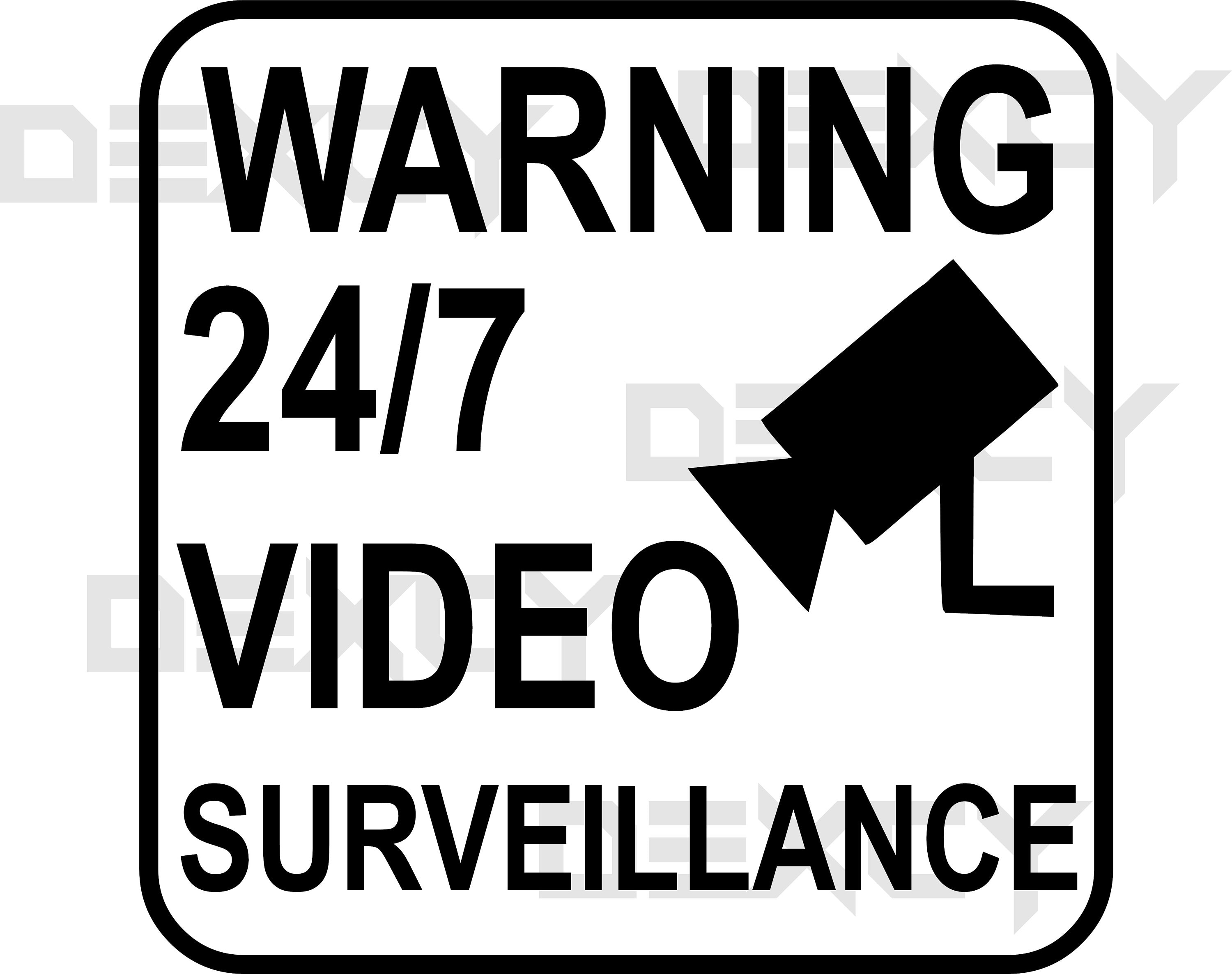 Video Surveillance Decal Security Camera Vinyl Sticker Custom - Etsy