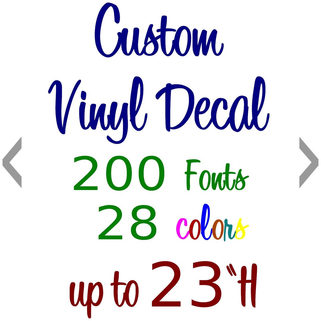 Custom Vinyl Personalized Lettering Decal – Car, Truck, Boat, Trailer ...