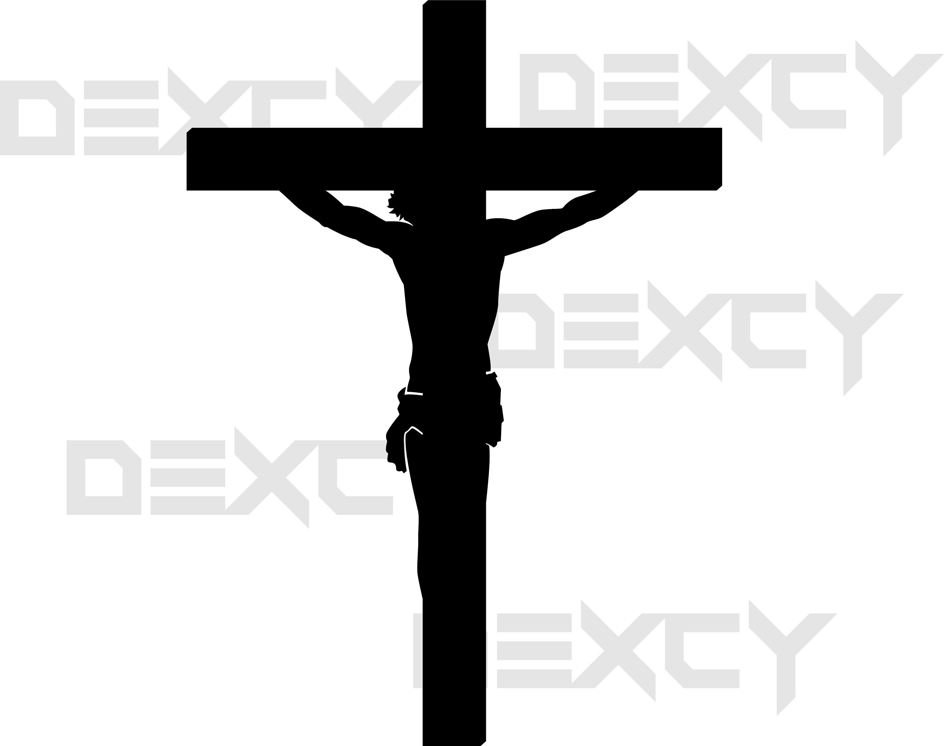Jesus Cross Decal - Christian Wall Art - Religious Car Sticker - Faith ...