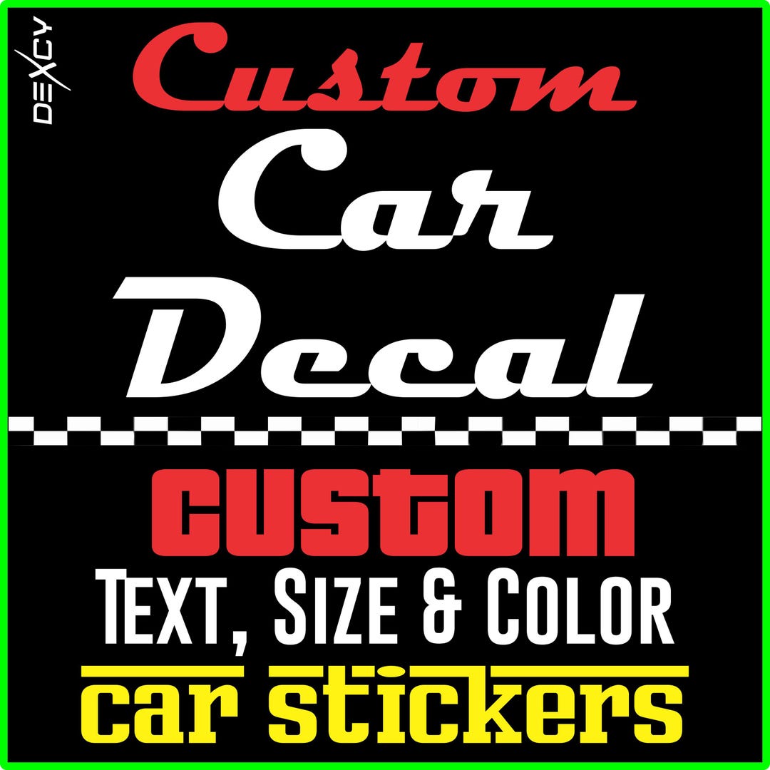 Car & Truck Decals Stickers, Custom Lettering for Window, Door ...