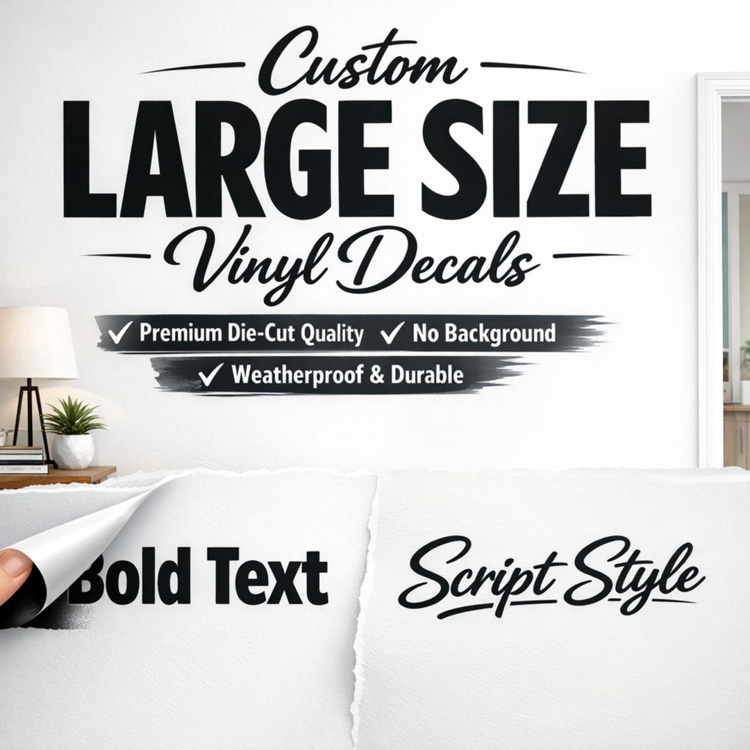 Large Wall Decals, Car Decal, Custom Window, RV, Van, GYM, Hood, Living ...