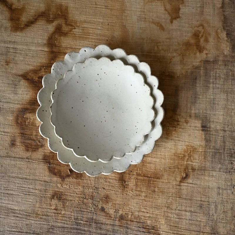 Handmade Scalloped Plate - Etsy UK