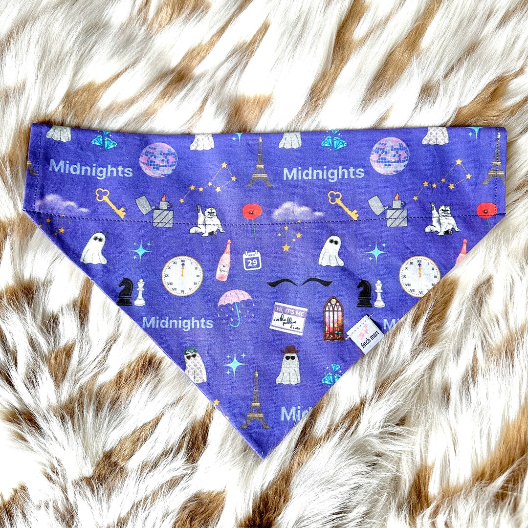 Taylor Swift Midnights Era Dog Bandana Slip-on, Tie-on Taylors Version ...