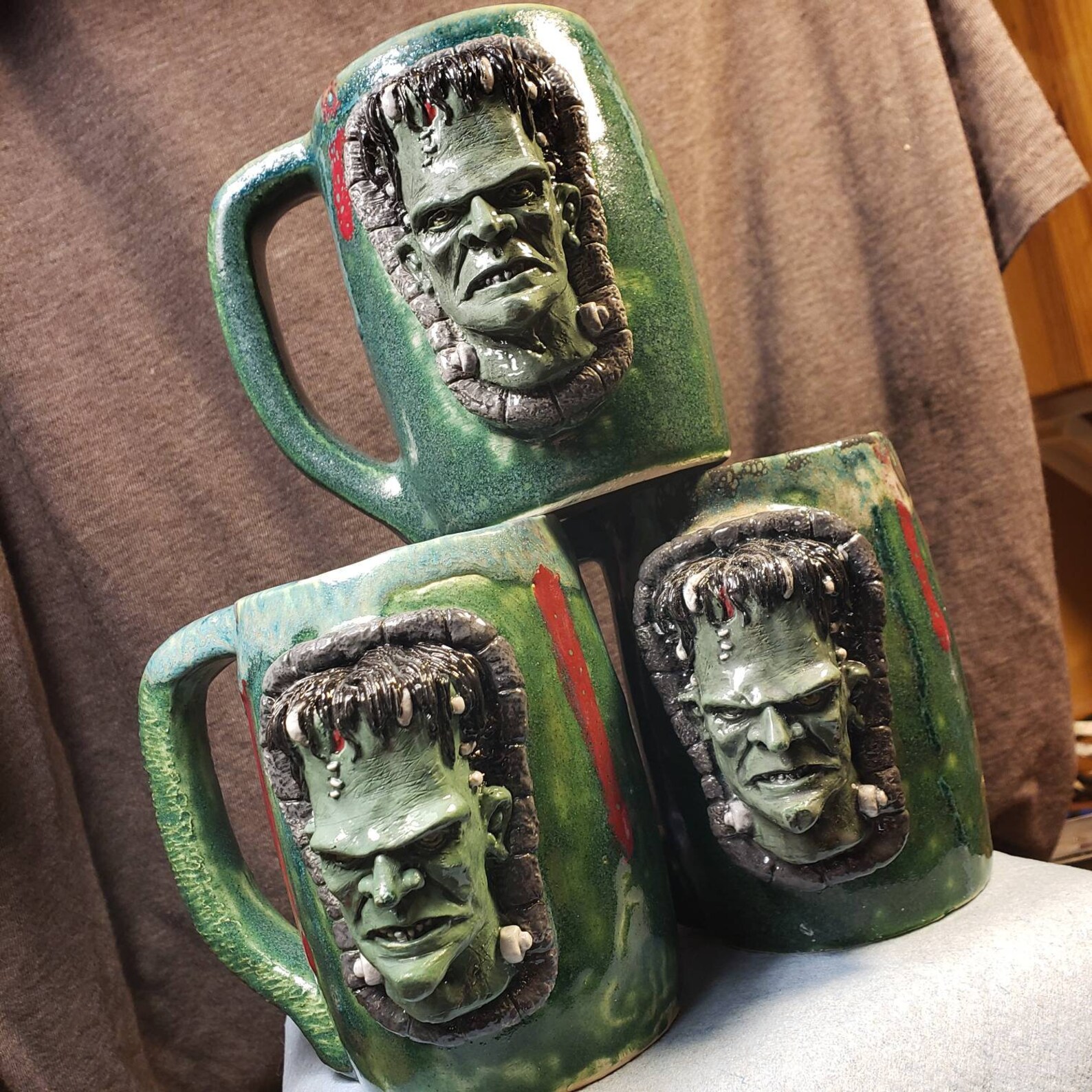Frankenstein 16oz 3D Ceramic Coffee Mug With FREE Domestic Shipping ...