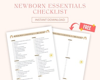 Newborn Essentials Checklist Baby Essentials Checklist Newborn Must ...