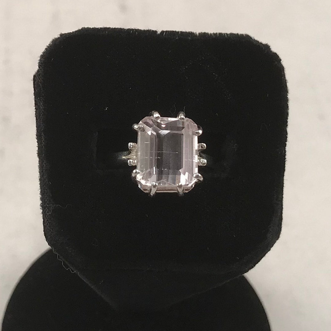 Astonishing Kunzite Ring, Large Kunzite, Sterling Silver Ring ...