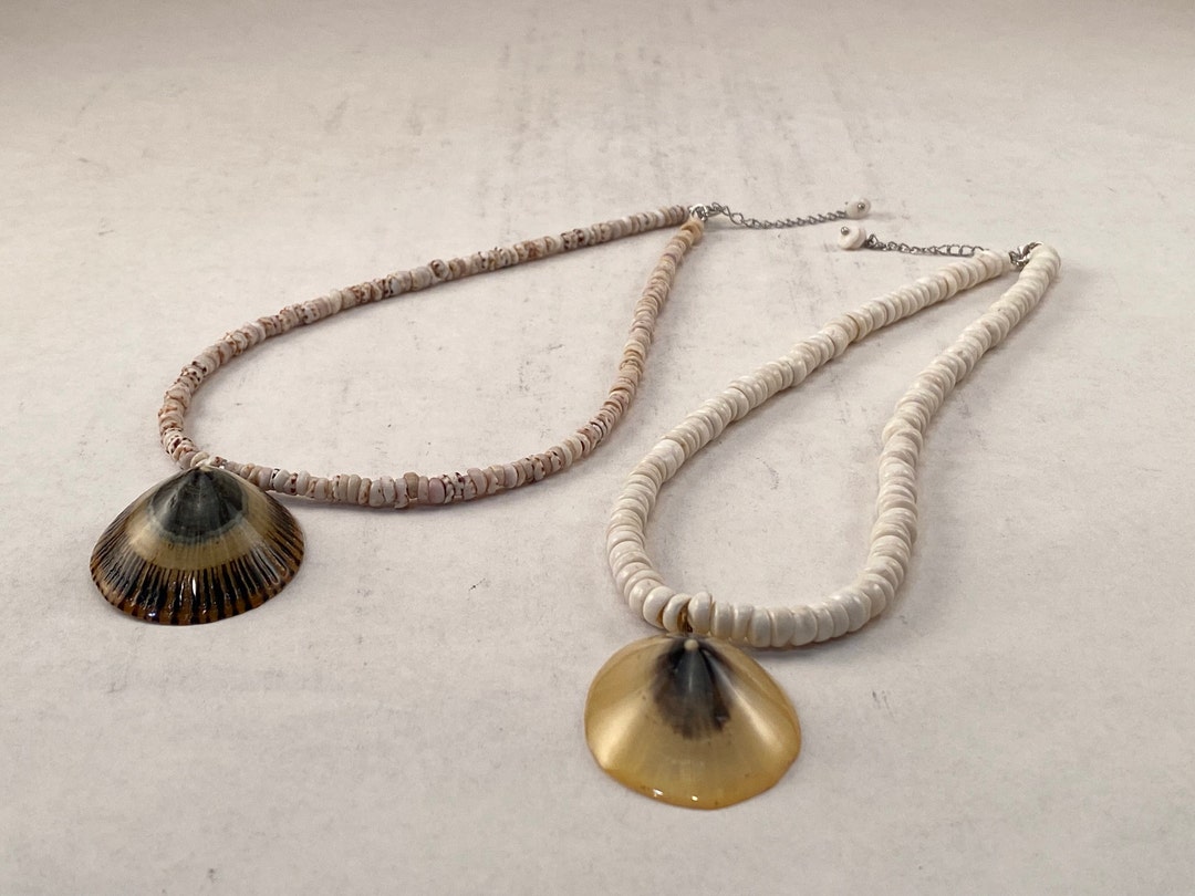 Opihi Shell Necklace, Polished Opihi Shell Pendent on Puka Necklace ...