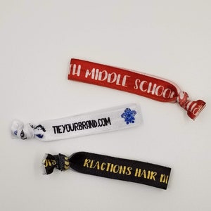 300 Custom Hair Ties /bracelets - Printed With Your Logo, Wording or ...