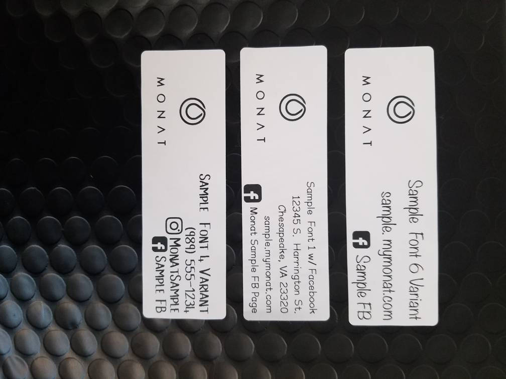 PRINTED Mailed to you Customized MONAT shipping/ return | Etsy