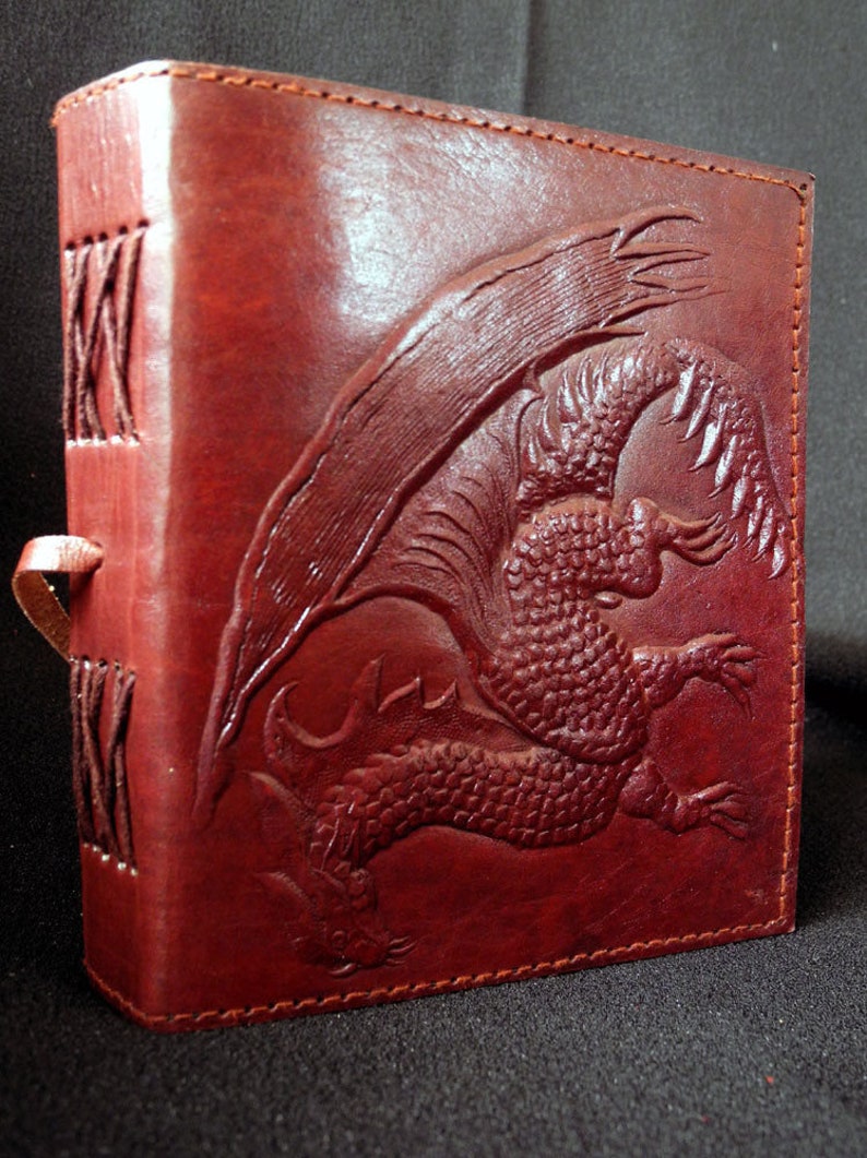 MAGIC DRAGON Handmade Leather Notebook Journal Diary With - Etsy