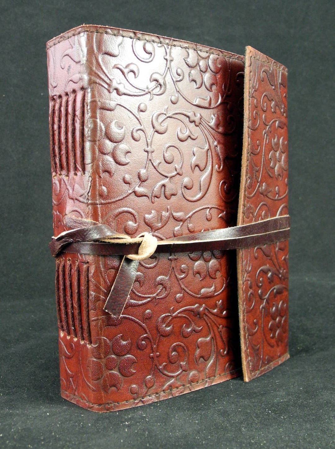 Handmade Leather Journal Diary With Hand-tooled Floral Pattern - Etsy