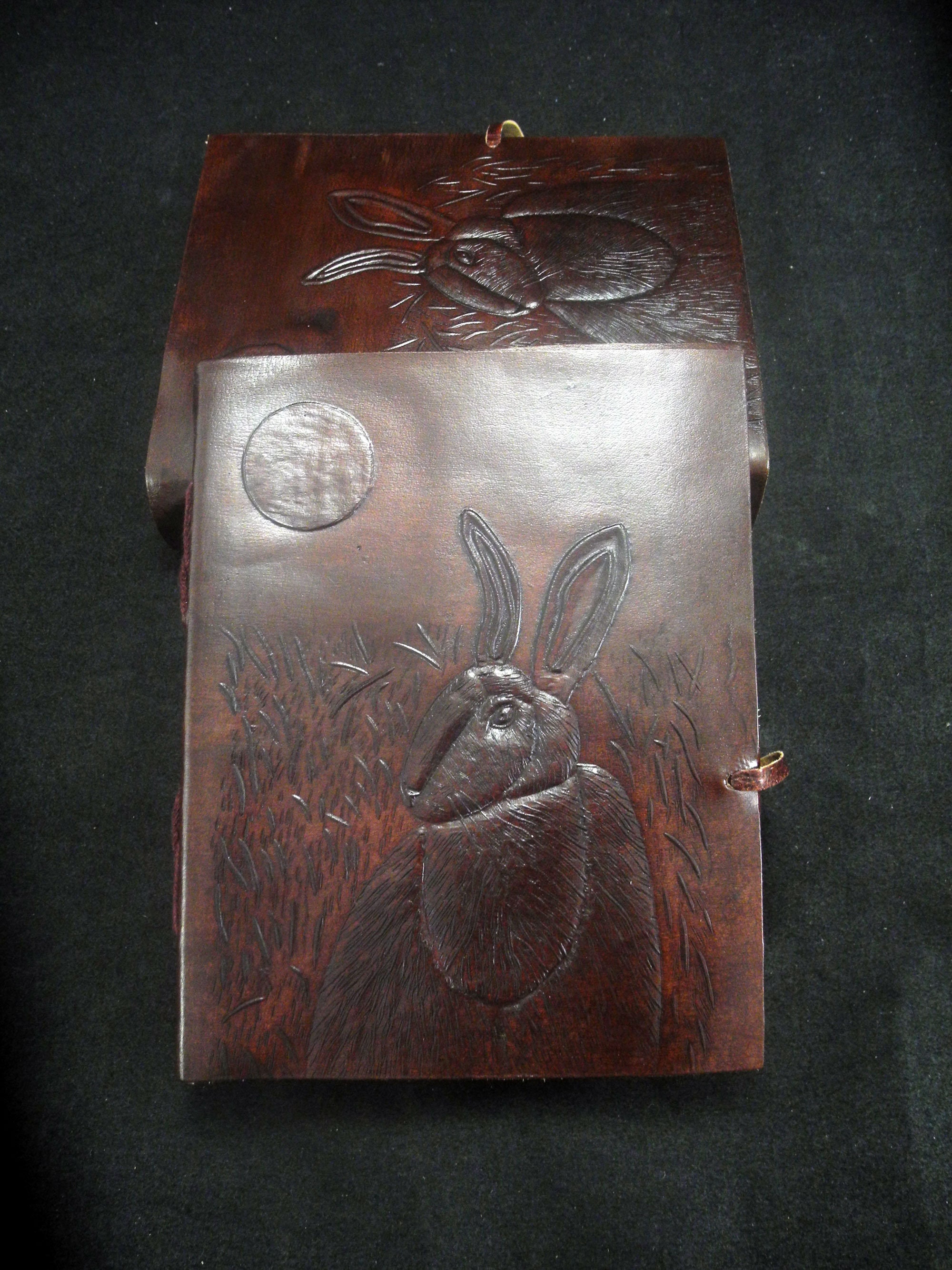 HARE & MOON - Pagan Wicca Handmade Leather Journal Diary Book of ...