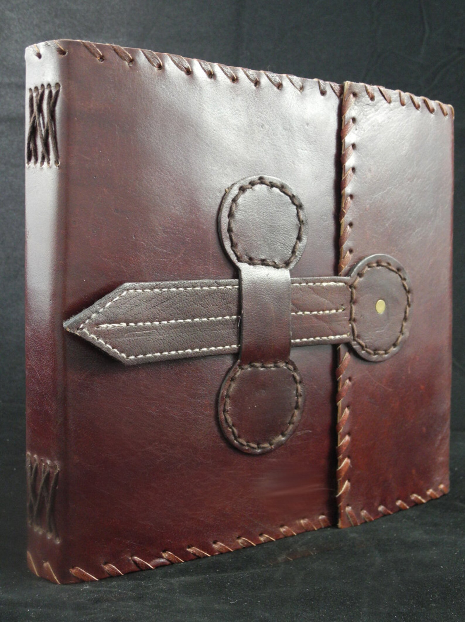 GOTHIC Handmade Leather Sketchbook Journal - Pagan Wicca Book of ...