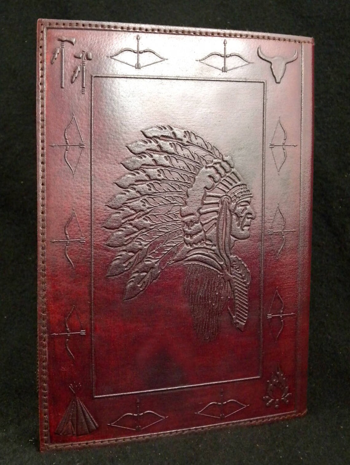 Native American Indian Theme Handmade A5 Leather Journal - Etsy