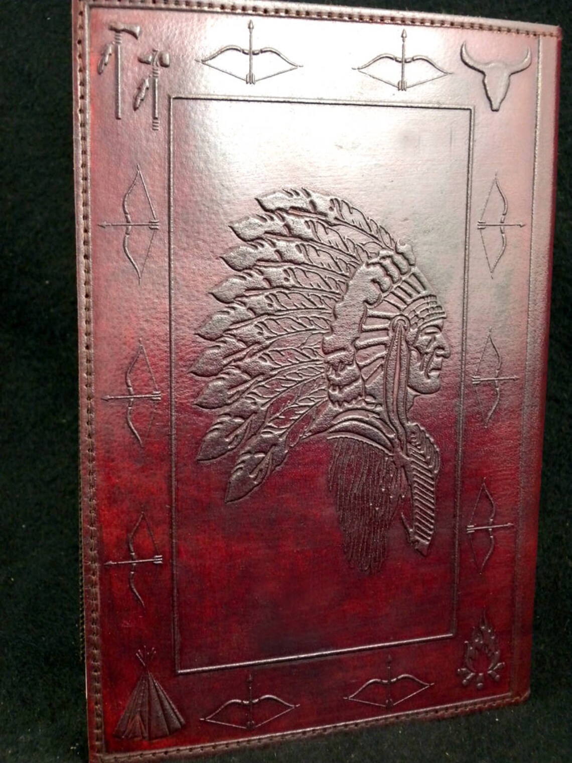 Native American Indian Theme Handmade A5 Leather Journal | Etsy