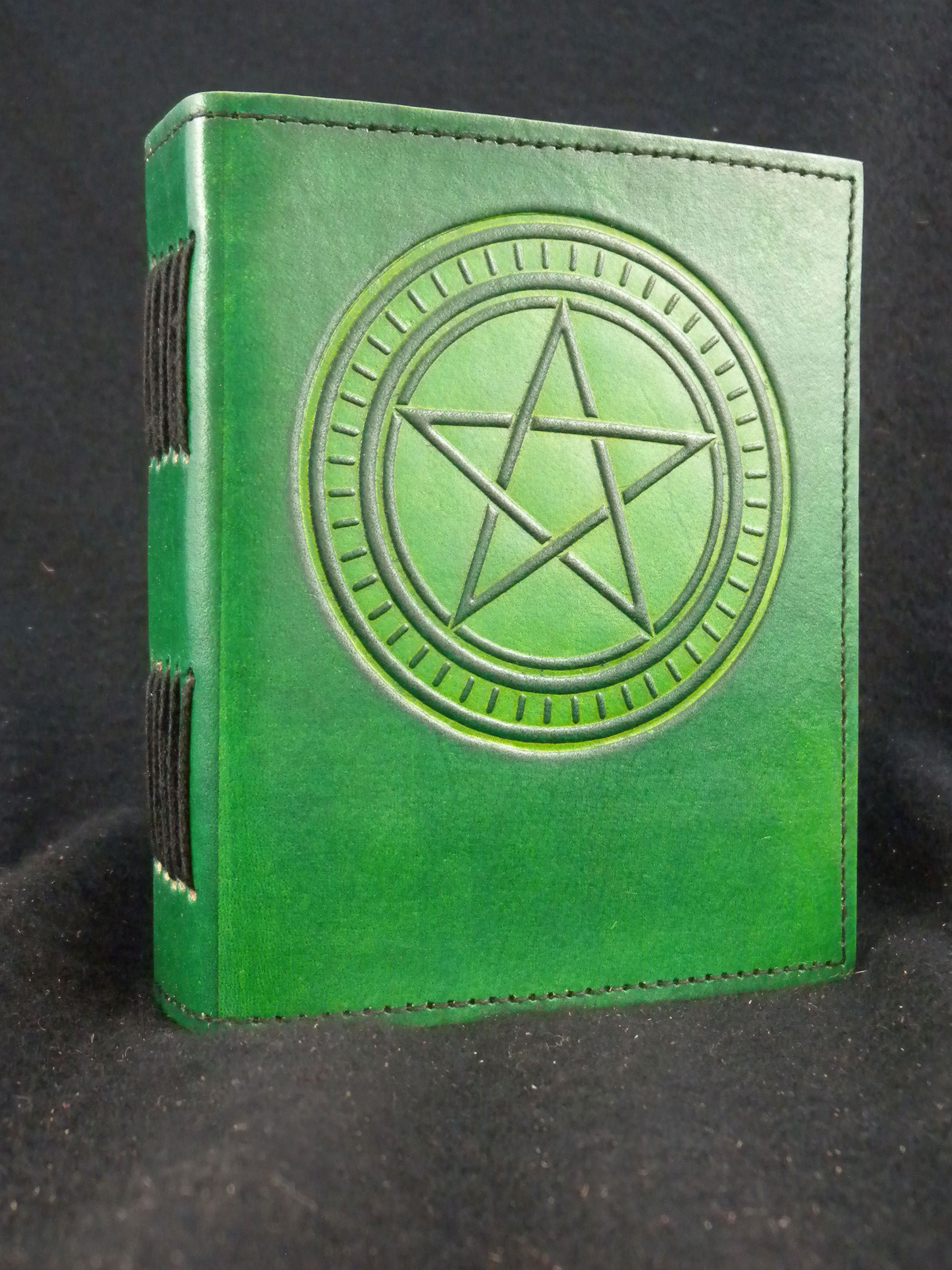 PENTAGRAM Handmade Leather Journal Diary Pagan Wicca Book of | Etsy