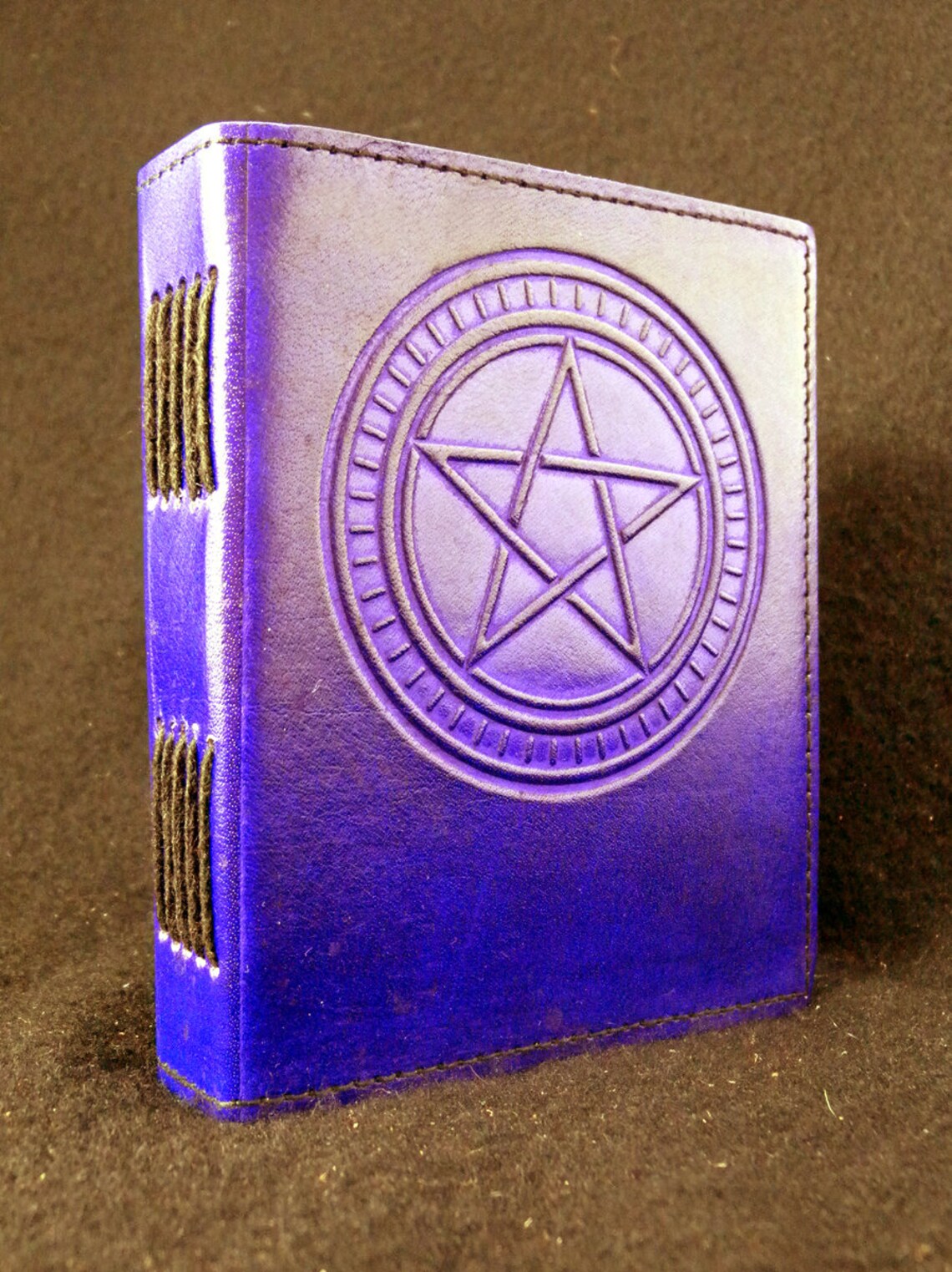 PENTAGRAM Handmade Leather Journal Diary Pagan Wicca Book of - Etsy