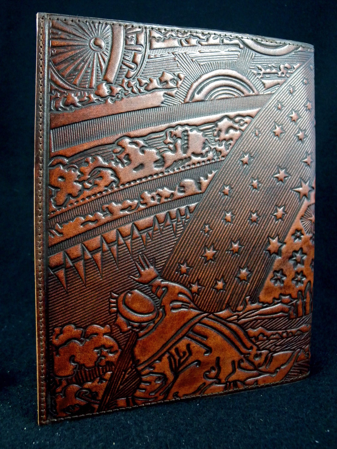 A5 Handmade Refillable Leather Journal - Star Pilgrim = Pagan Wicca ...