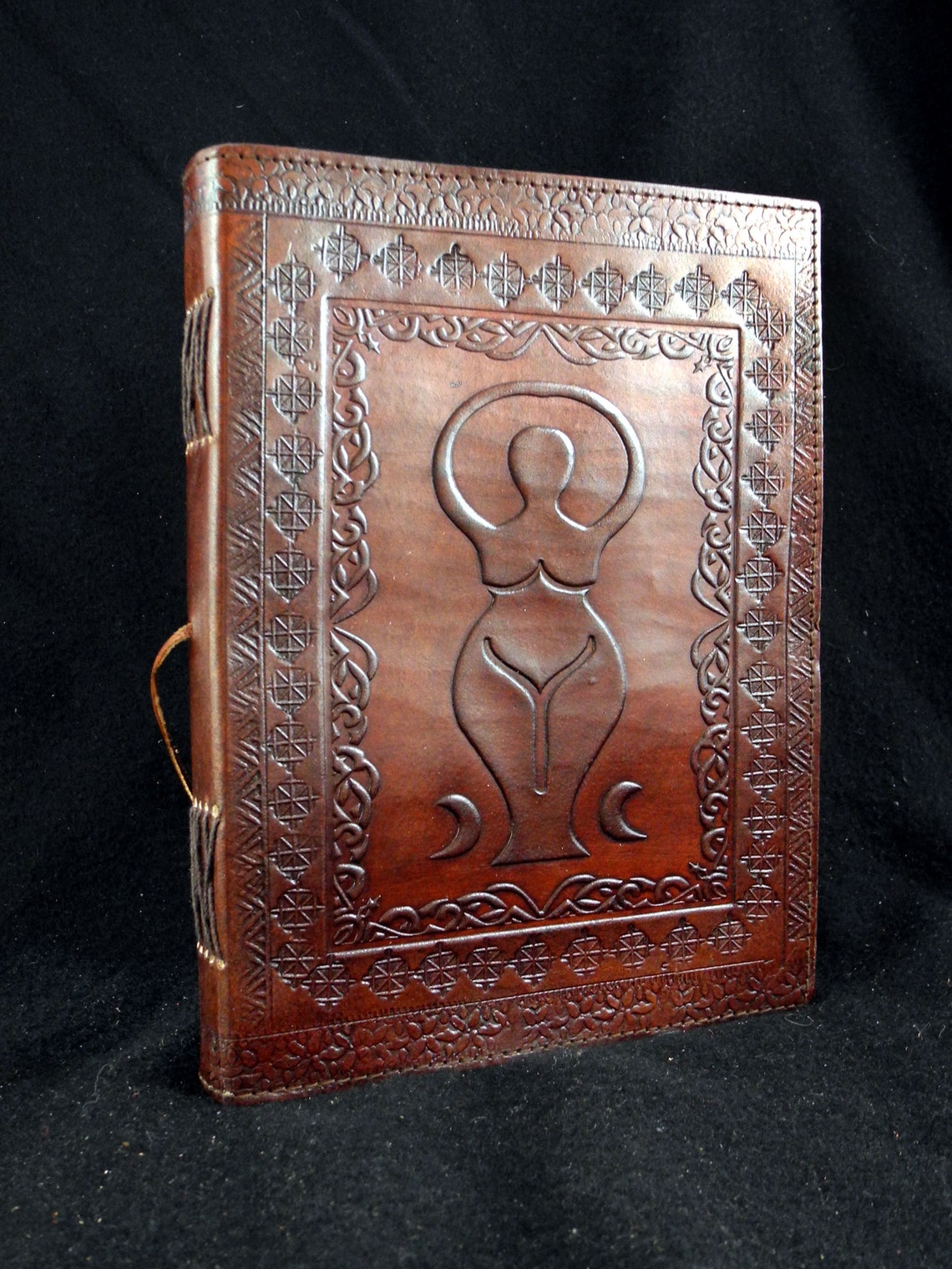 Mother Goddess - Large Handmade Leather Journal Wicca Book of Shadows ...