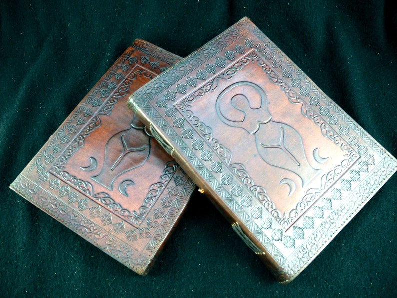 Mother Goddess - Large Handmade Leather Journal Wicca Book of Shadows ...