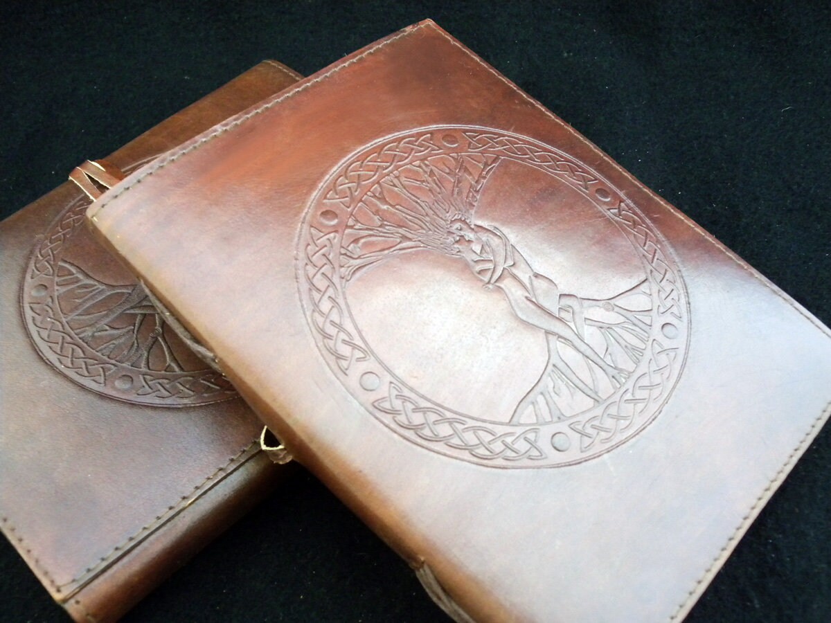A5 Handmade Leather Journal Diary with Tree of Lovers Tree | Etsy
