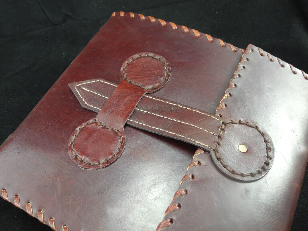 GOTHIC Handmade Leather Sketchbook Journal - Pagan Wicca Book of ...