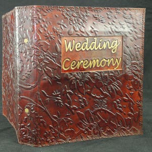 A5 Handmade Wedding Celebrant's Ring Binder US Notebook Hand-tooled in ...