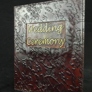 A5 Handmade Wedding Celebrant's Ring Binder US Notebook Hand-tooled in ...