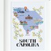 Printable South Carolina Map Illustration Illustrated SC Map | Etsy