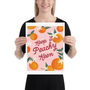 Keep It Peachy Keen Vintage-style Poster - Glossy Finish - Etsy