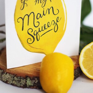 Printable Greeting Card, "you're My Main Squeeze", Hand-painted Love ...