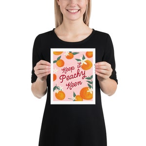 Keep It Peachy Keen Vintage-style Poster - Glossy Finish - Etsy