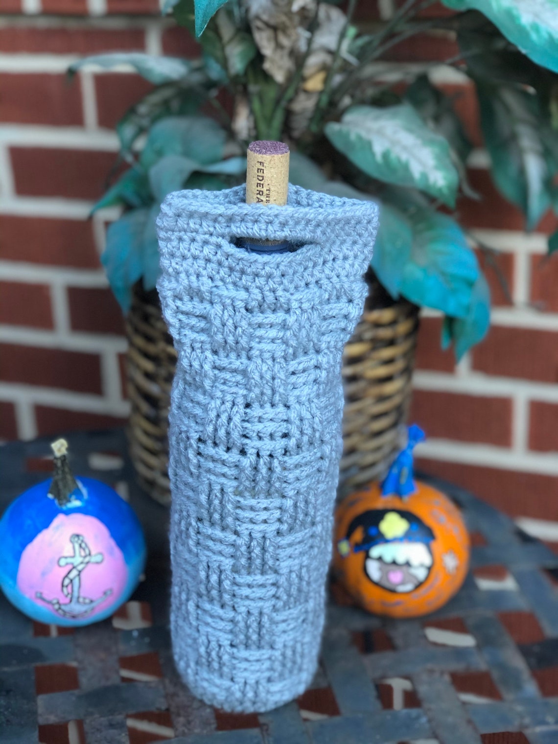 Bouteille de vin au crochet confortable ~ housse de bouteille de vin ...