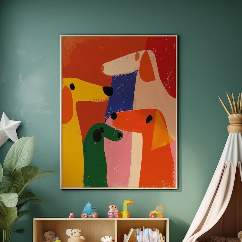 Abstract Dog Art - Etsy