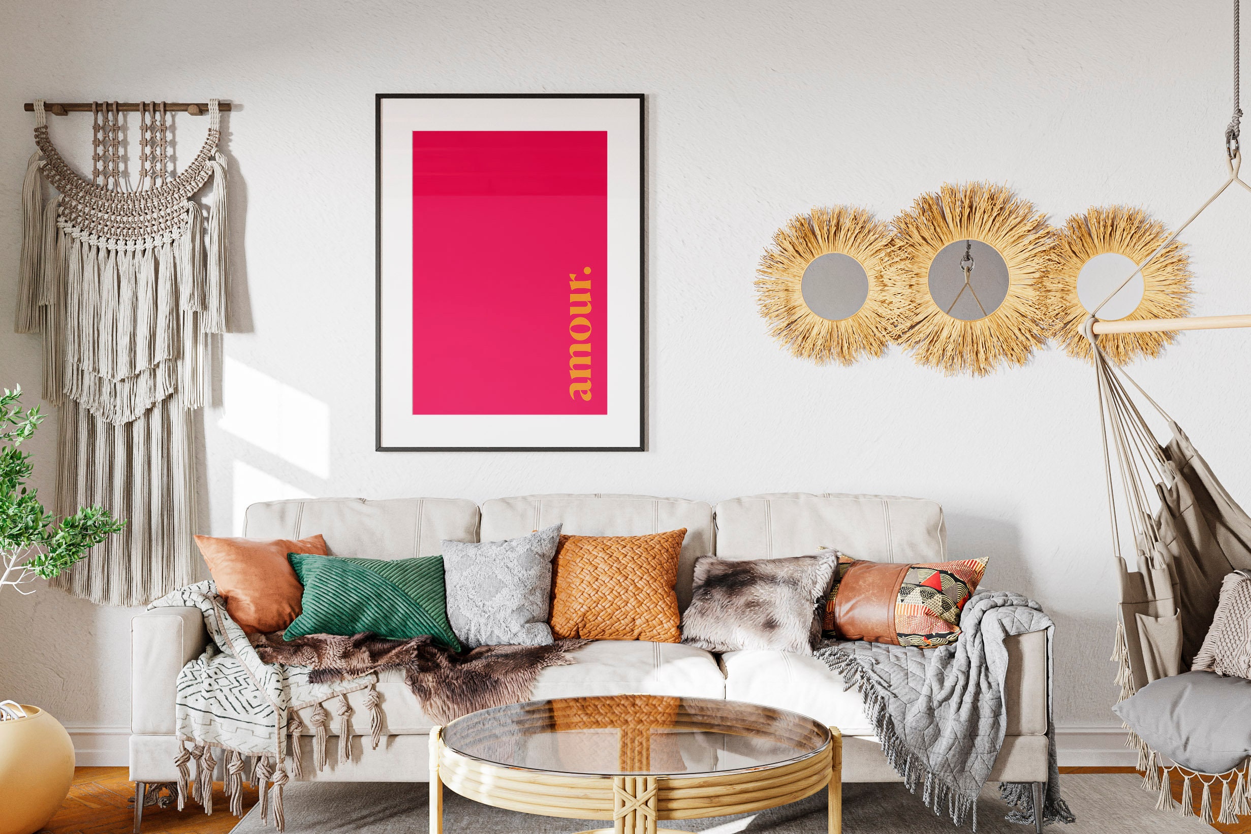 Amour, Positive Poster, Love Poster, Typography Aestethic Wall Art ...